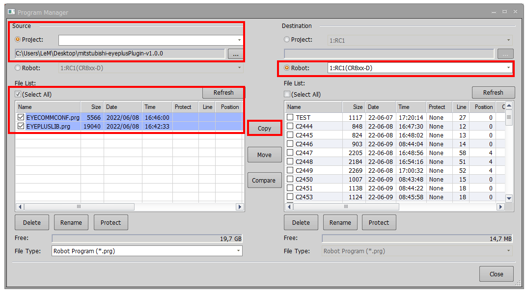 Plugin installation — EYE+ Mitsubishi Plugin 1.0.4 documentation